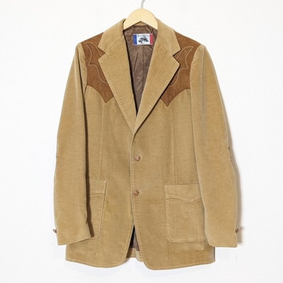 Vintage | Suits & Blazers | Vintage Mens Western Blazer Velveteen ...